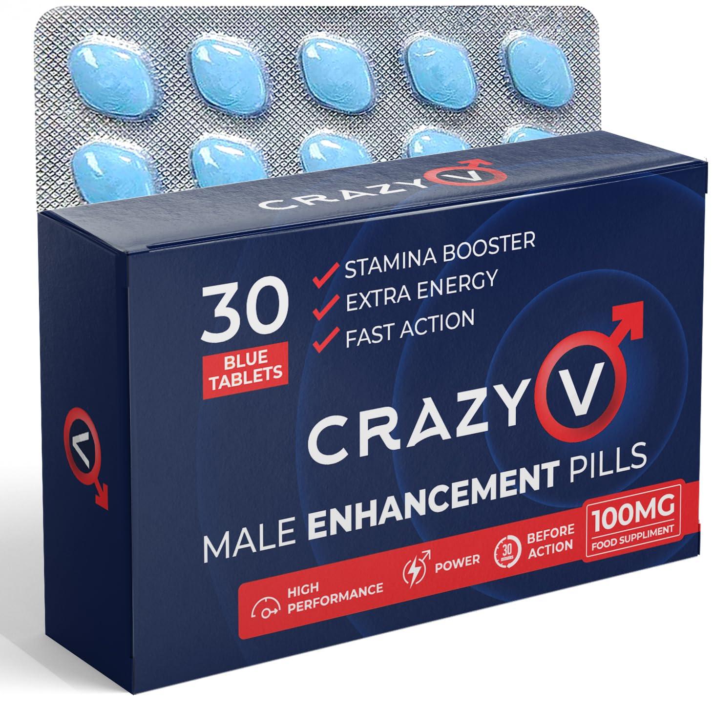 Crazy V Blue Fast-Acting 100mg Tablets: Strong Crazy V